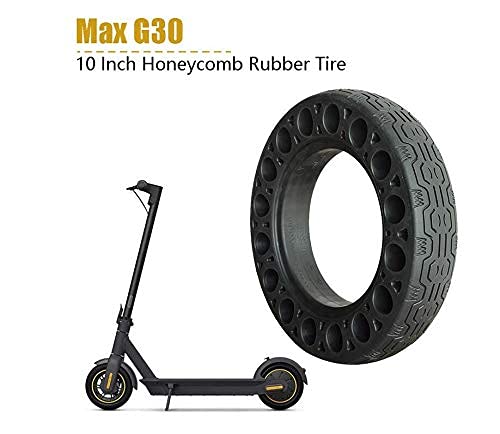SPEDWHEL 10 Inch Non-Pneumatic Tire for Ninebot MAX G30 Electric Scooter Kickscooter Solid Shock Absorber Damping Rubber Tyre