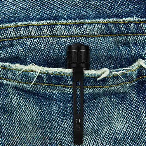 XY Zone 5PCS Led Pen Flashlight 1000 Lumens Lamp Clip Mini Black 507 Pocket Penlight Flashlight Torch Powered by 2 AAA Battery(Battery Not Included)
