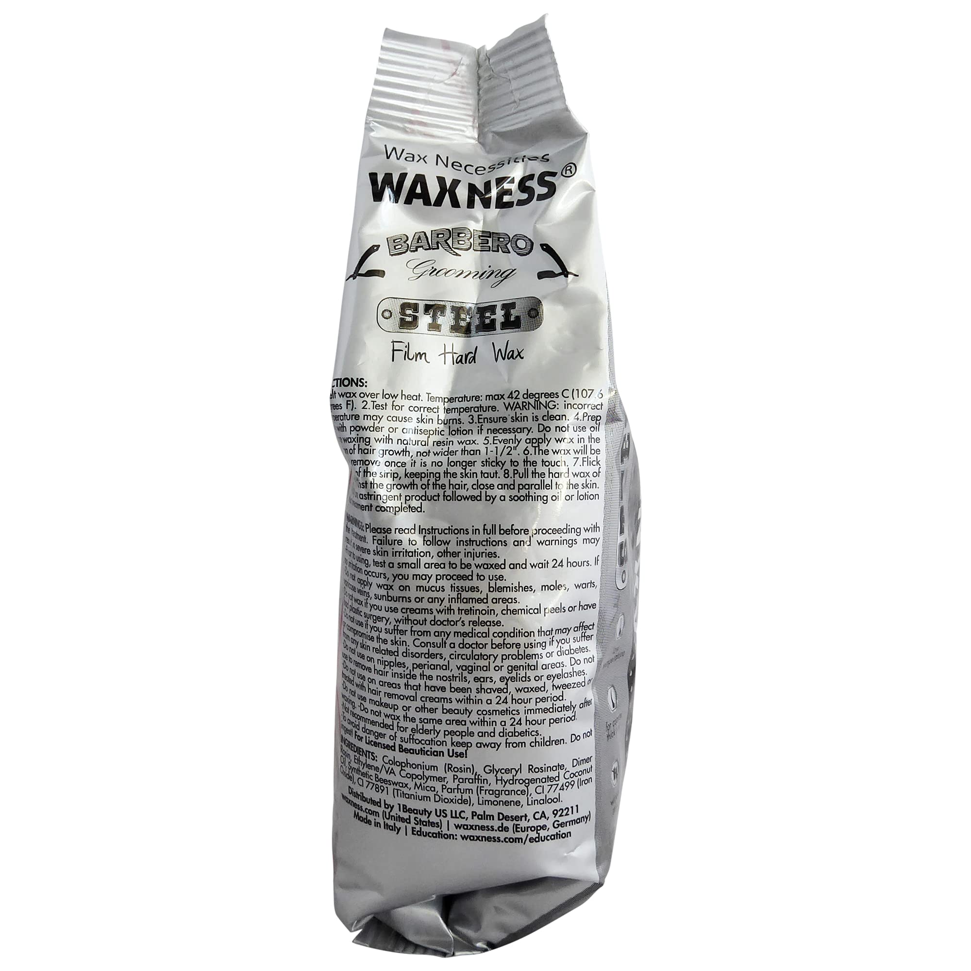 Waxness Wax Necessities Barbero Grooming Hard Wax Steel for Men 1.1 Pounds