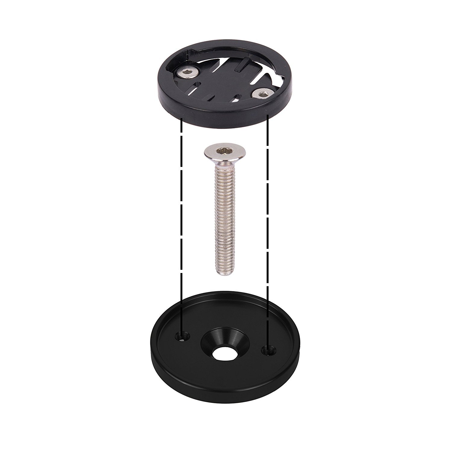 Thinvik Bicycle Stem Headset Top Cap Mount for Wahoo Mini Wahoo Elemnt & Elemnt Bolt,Elemnt Roam GPS Bike Computer - CNC Aluminum Alloy