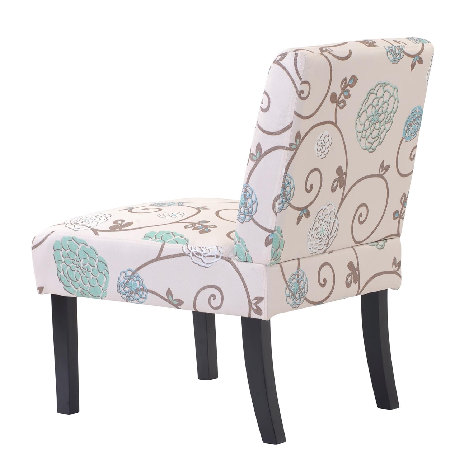 Wycian Kitchen Chair High Chair Seat, Sofa Chair Set 2PCS Upholstered Beige with Script Pattern Seat Height 16.5" Living Room Bedroom Dining Rooms Garden