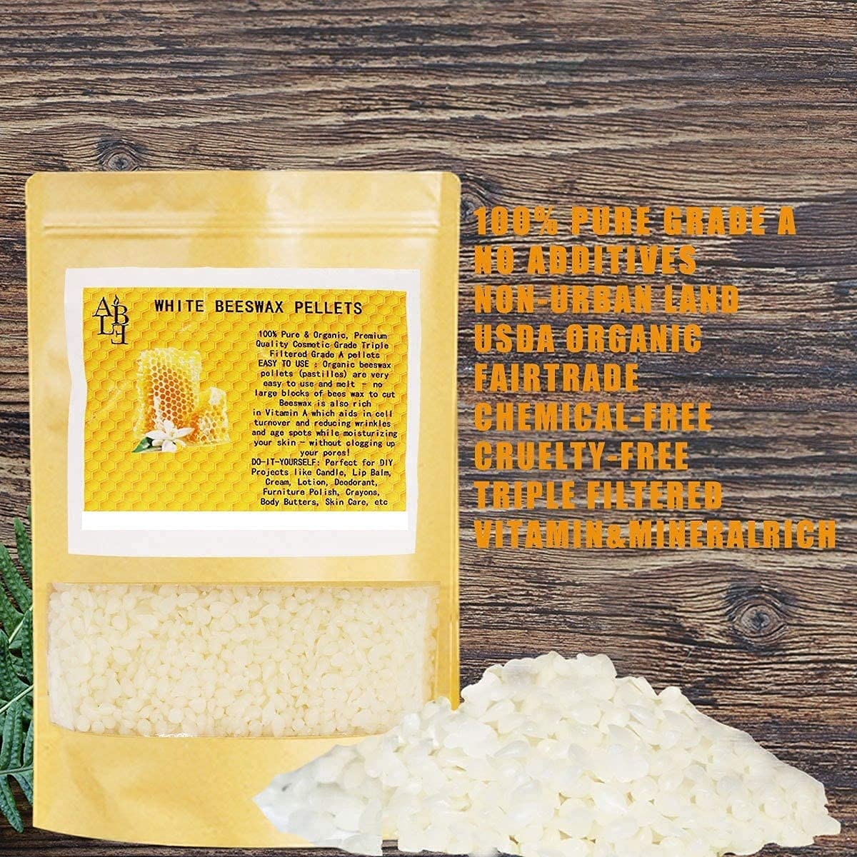 YYCH 2-lb Pure White Beeswax Pellets-100% Pure