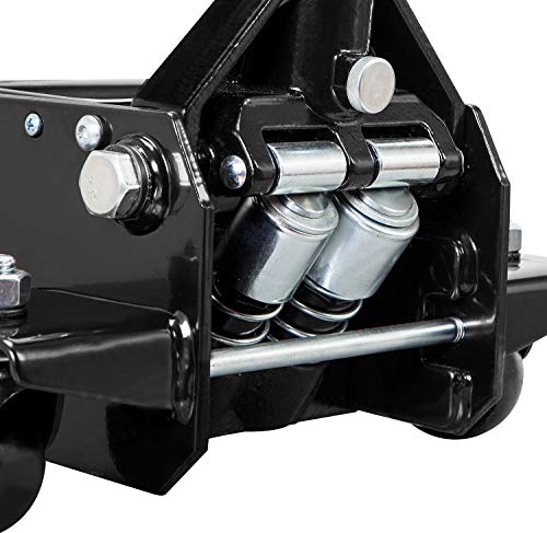 Torin AT84007NB Hydraulic Low Profile Service/Floor Jack with Dual Piston Quick Lift Pump, 4 Ton (8,000 lb) Capacity, Black