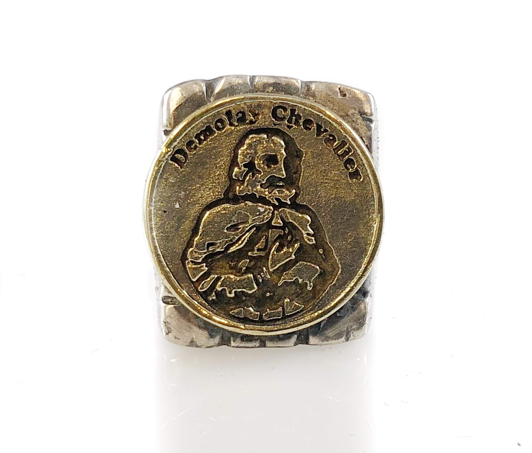 SILVERLAND1 Order of Demolay Brass & Solid Sterling Silver 925 Ring by Ezi Zino (11.5)