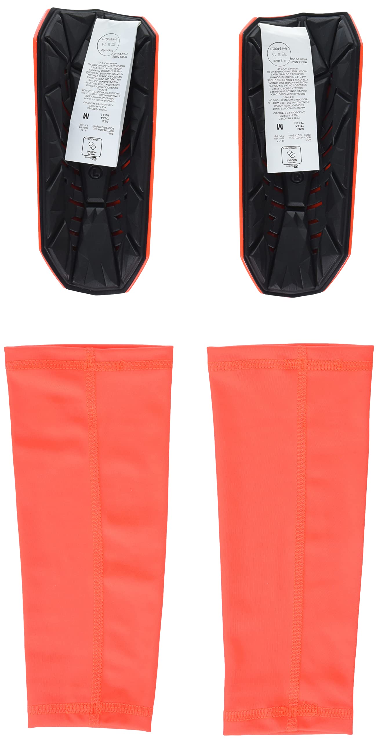 Unisex-Adult League Predator Shin Guard Solar Red/Team Solar Green/Team Solar Green Small