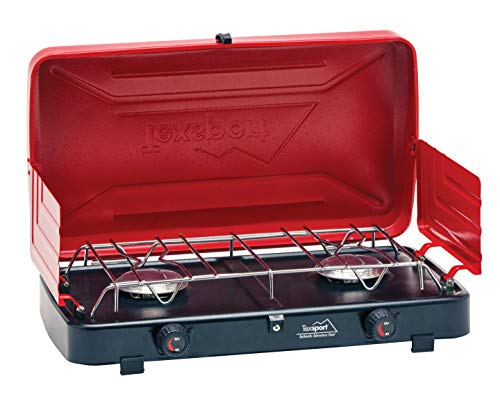 Texsport Rainier Compact 2 Burner Propane Outdoor Camping Stove 11" L x 12" H x 18" W