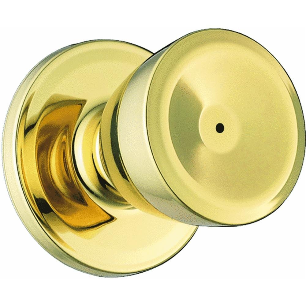 WEISER LOCK GAC331 B3 MS 6LR1 Beverly Privacy Knob, Bright Brass