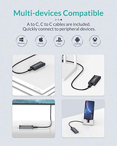 Yottamaster 256GB Portable SSD - Up to 980MB/s - USB-C USB3.1 Gen2 External NVMe Solid State Drive - [SOES1-256GB]