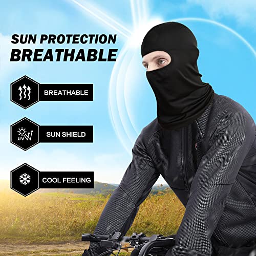 SUNLAND Black Balaclava Motorcycle Cycling Bike Bandana Hiking Skateboard Head Sock Black