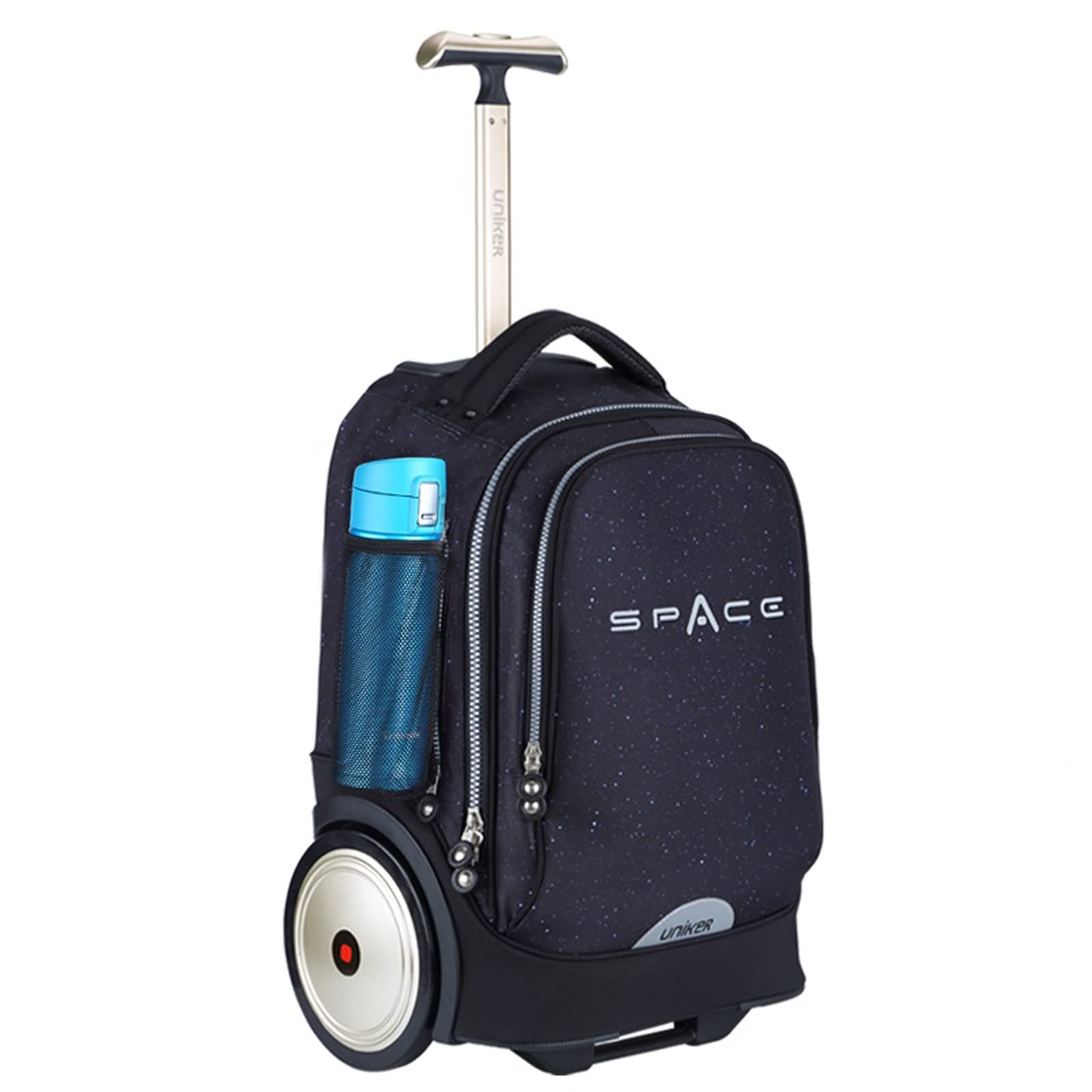 UNIKER Rolling Laptop Bag for 14 Inch Laptop,19 Inch Roller Bookbag for Girl Boy,Wheeled Computer Bag,Briefcase on Wheels,Trolley School Bag Space,Schoolbag with Wheels