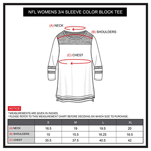 Ultra Game NFL Women's Super Soft Raglan Vintage Baseball T-Shirt, Kansas City Chiefs, White, Medium