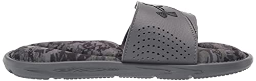 Under Armour womens Ignite Vi Graphic Fb Slide Sandal, Pitch Gray (104 Graphite, 1 Little Kid US