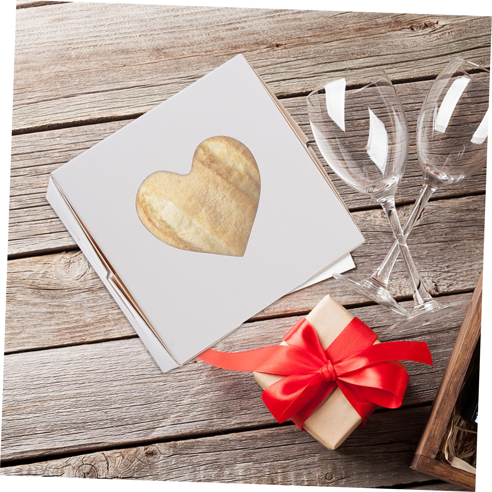 ULTECHNOVO 20pcs Boxes Cake Box Cake Storage Container Valentines Day Cupcake Dessert Containers Cupcake Cake Carrier Mini Paper Food Containers Muffin Carrier Gift Bridesmaid White Cardboard