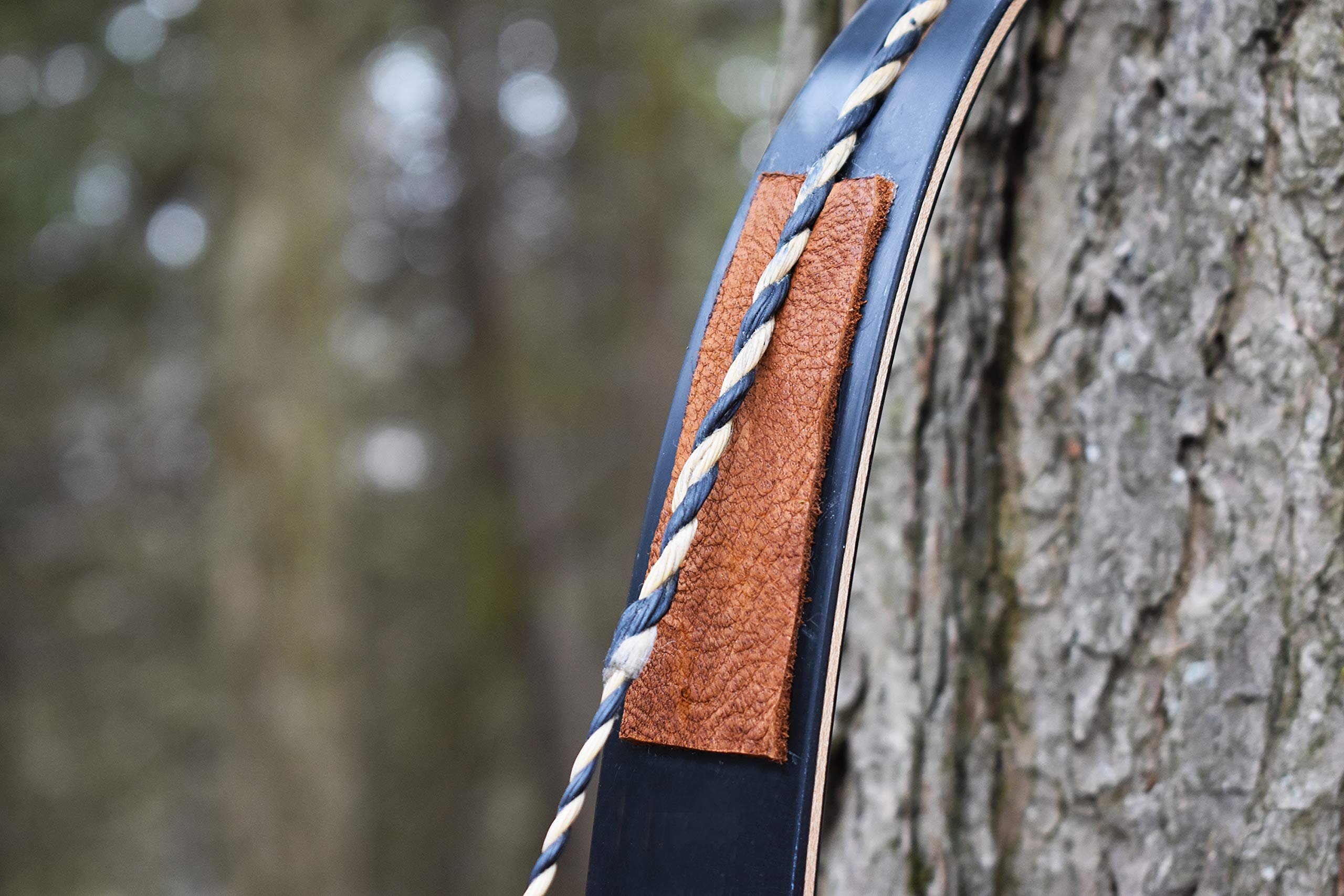 Standing Wolf Ultimate Wool Bow String Silencer Combo Pack | Traditional Style Alpaca Wool Archery String Silencers for Recurve Bow | Moose Skin Limb Dampeners for Archery | 4 Pieces Per Pack