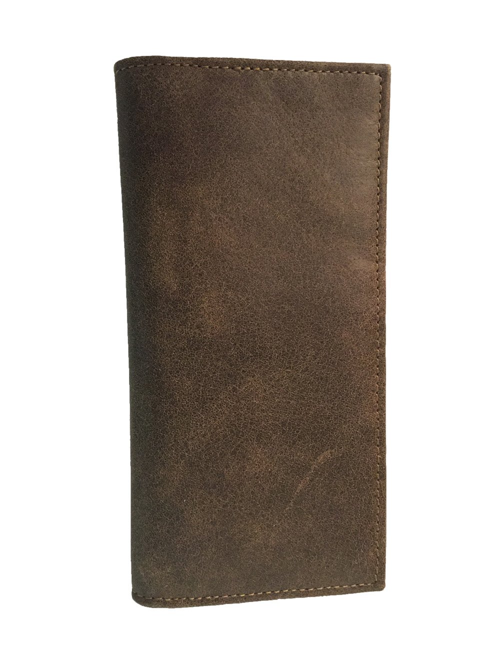 Twisted X Brown Leather Rodeo Wallet with Embroidered Orange Logo