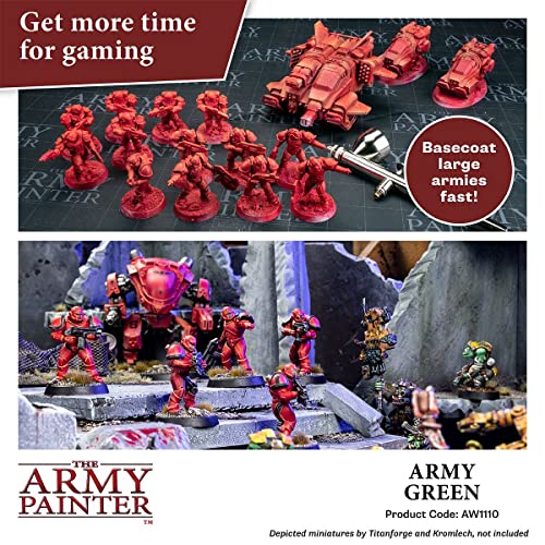 The Army Painter Warpaint Air Army Green - Acrylic Non-Toxic Heavily Pigmented Water Based Paint for Tabletop Roleplaying, Boardgames, and Wargames Miniature Model Painting
