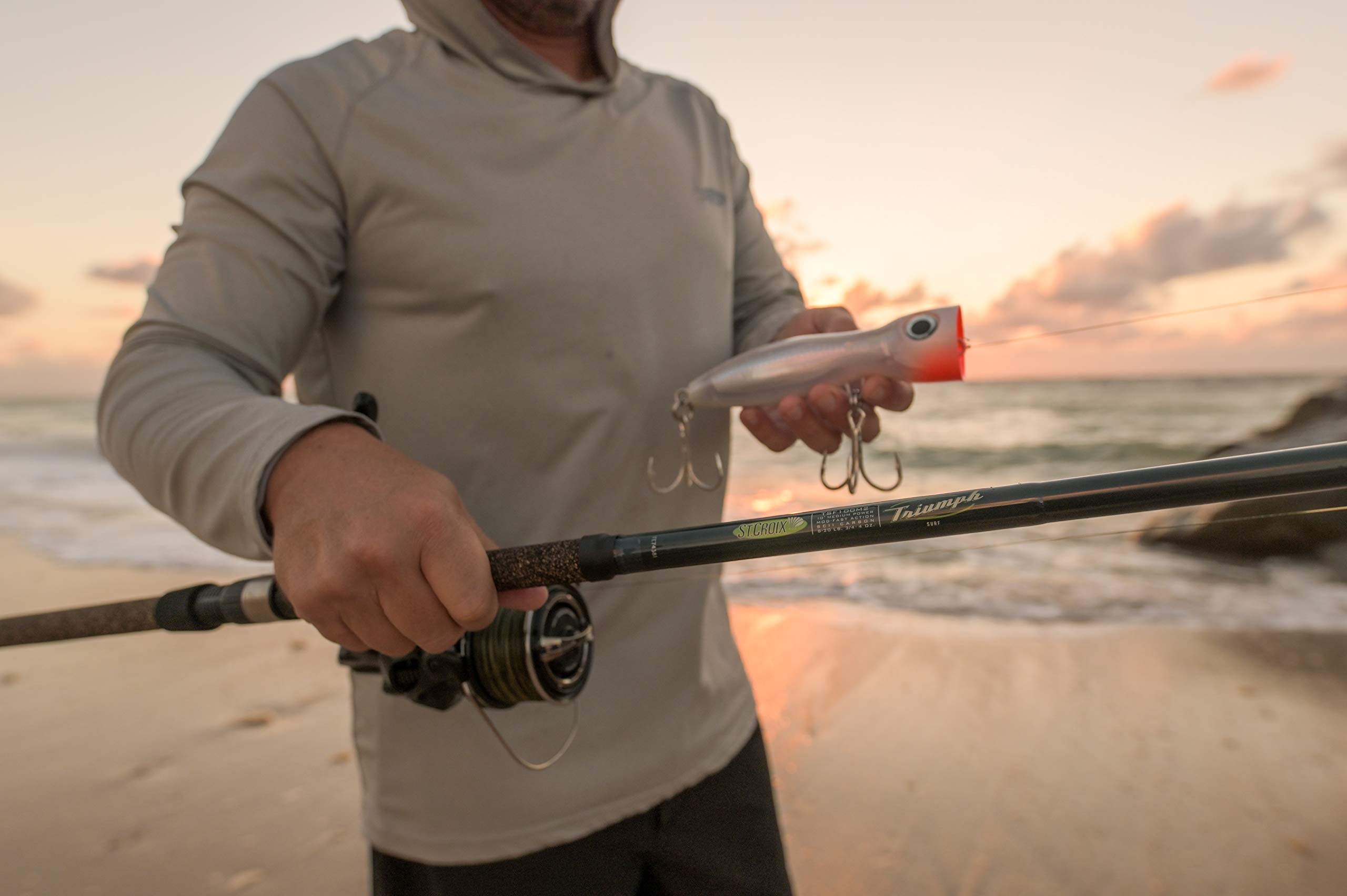 St. Croix Rods Triumph Surf Spinning Rod, 10'0" (TSF100M2), Sea Smoke