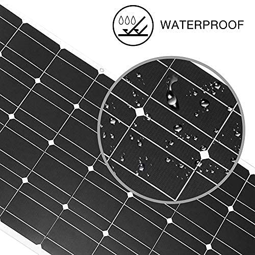 YUANFENGPOWER 100W 12V Flexible Solar Panel Monocrystalline Solar Cells for 12v/24v Battery Camper RV Boat Caravan Cabin Tent Car