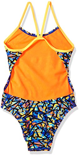 TYR Women's Costa Mesa Cutoutfit Swimming One Piece, Orange/Purple, Size 32