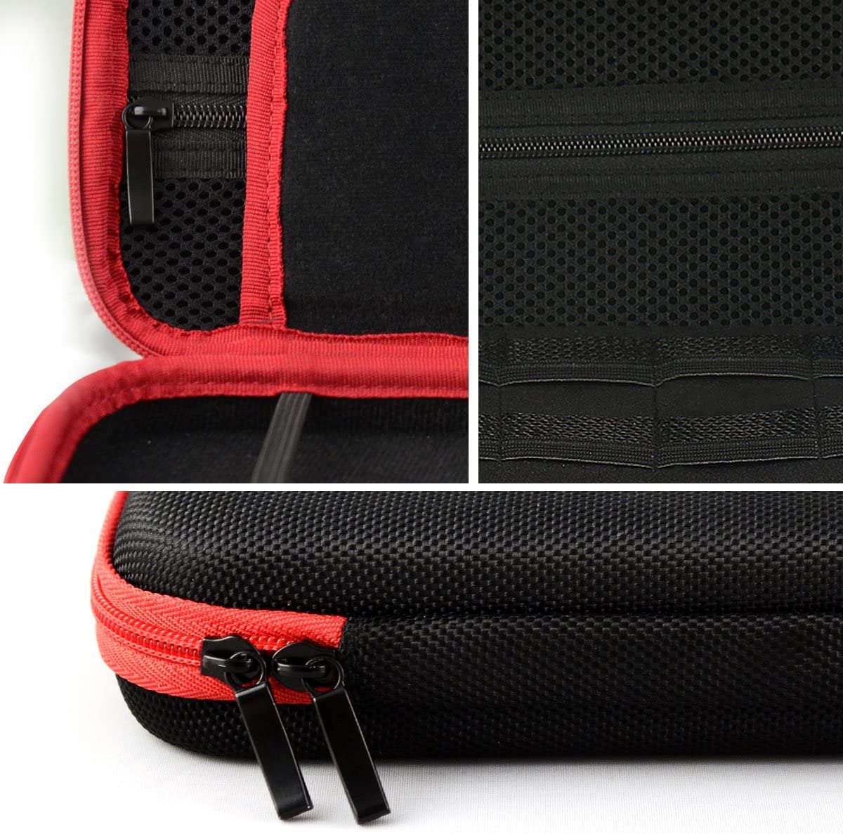Ztotop Case and Tempered Glass Screen Protector for Nintendo Switch, Portable Travel Carrying Case Slim Protective Hard Shell for Switch Console & Controller Accessories (8 Game Holder), Red