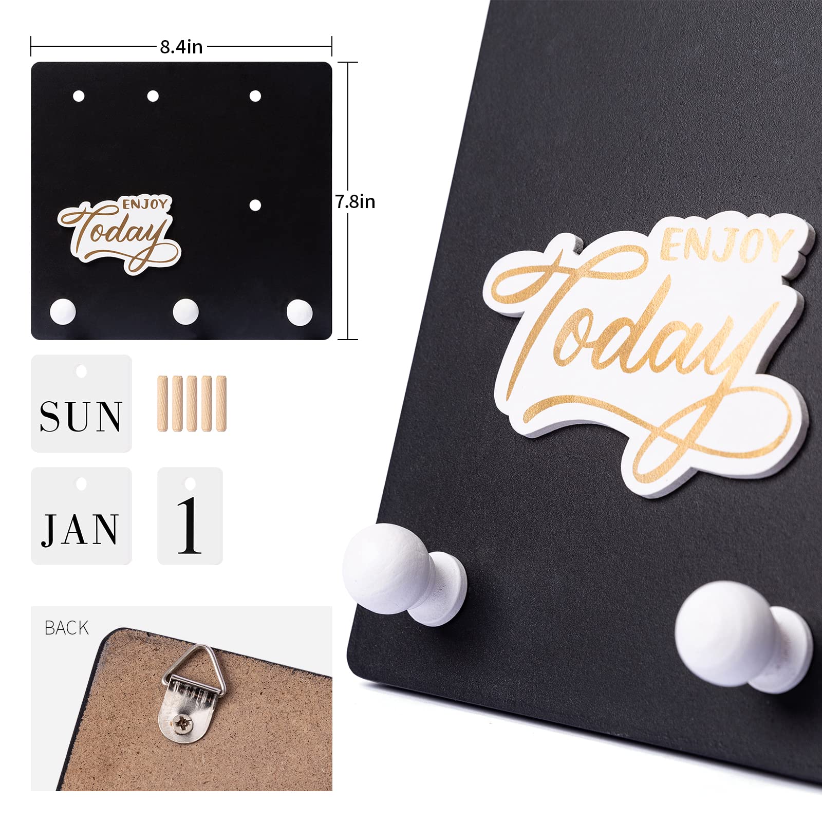 wooden wall calendar (BLACK)