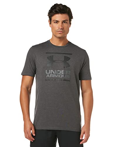 Under Armour Men's Global Foundation Short-Sleeve T-Shirt , Charcoal Medium Heather (019)/Black, Large