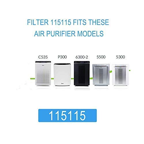 Wigbow HEPA Plus 4 Carbon Replacement Filters Compatible with Winix Filter A 115115 Size 21 PlasmaWave air Purifier 5300 6300 5300-2 6300-2 P300 C535 (2 pack)