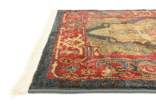 Unique Loom Sahand Collection Area Rug - Arsaces (2' 2" x 3' 1" Rectangle, Navy Blue/ Gray)