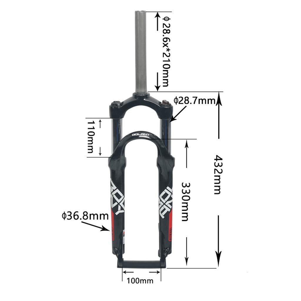 W·Z Suspension Fork 24 Inch Mountain Bike Front Aluminum Shoulder Control Bicycle Accessories (Size : 24inch)