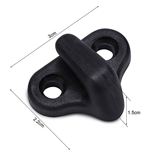 VGEBY Kayak Double Hole Lashing Hooks J Shape Bungee Kit with Flat-Head Screws for Boat Canoe Paddle Board Kayak Lashing Hooks Lashing Hooks