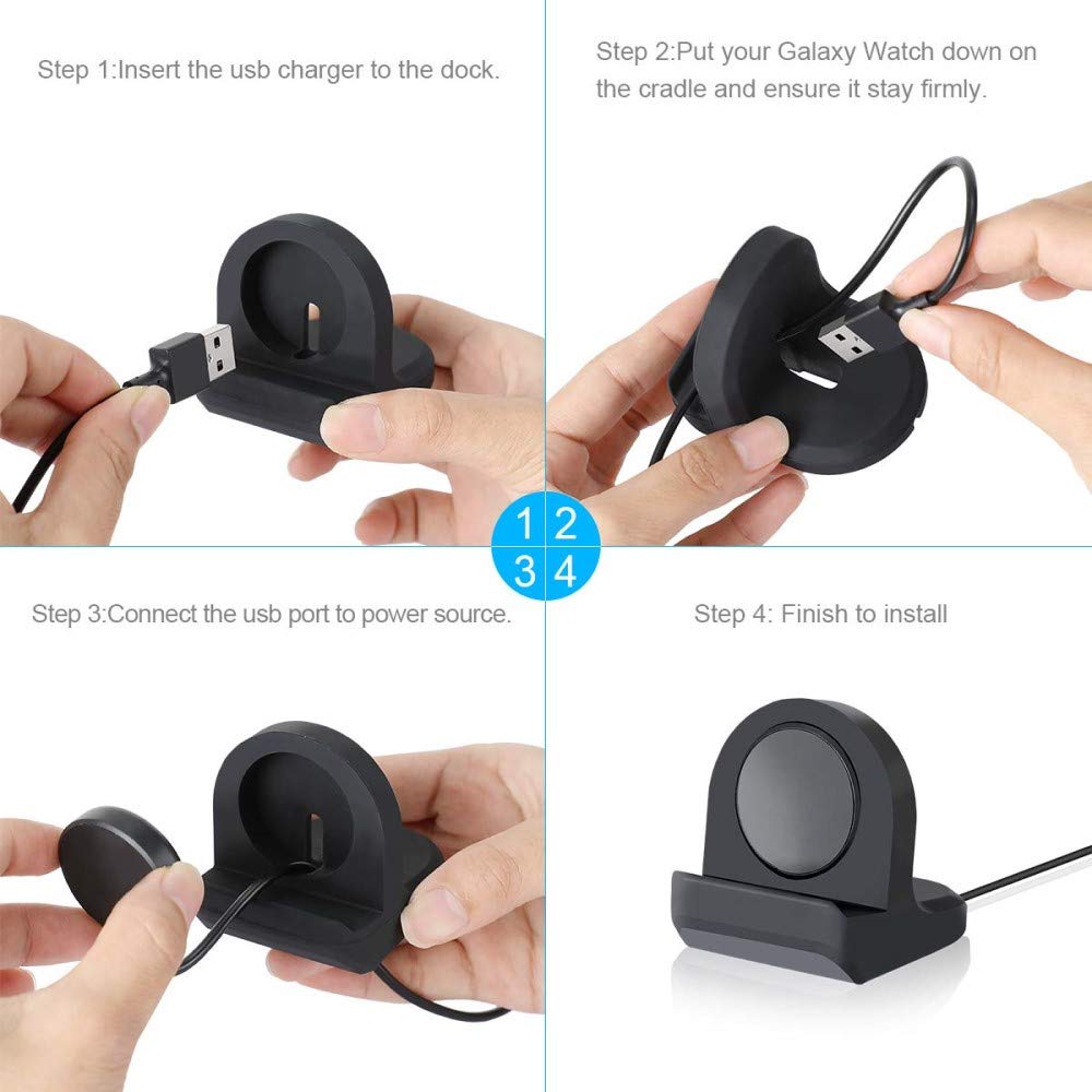 Stand for Samsung Galaxy Watch 4 and Google Pixel Watch, EMallee Charger Holder Dock for Galaxy Watch 4 3 Active/Active 2 Smart Watch