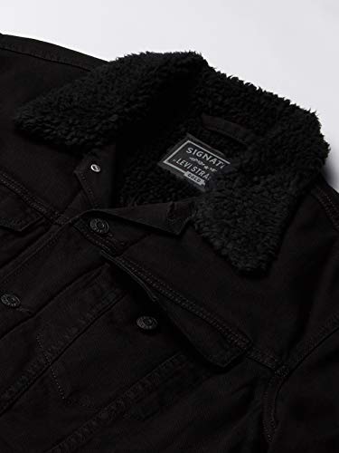 Signature by Levi Strauss & Co. Gold Men's Signature Sherpa Lined Trucker Jacket, Gothic, X-Large