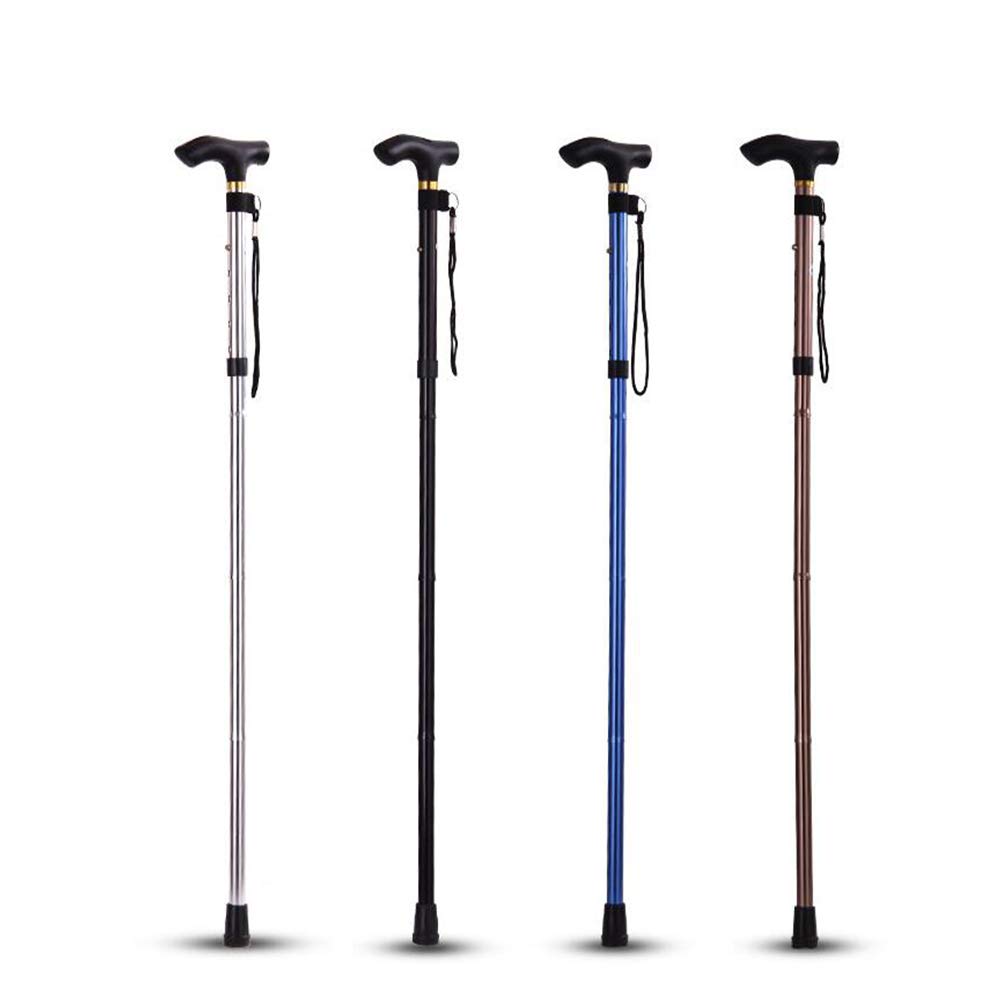 Walking Stick for Men and Women Adjustable Comfortable Handles(Gold)