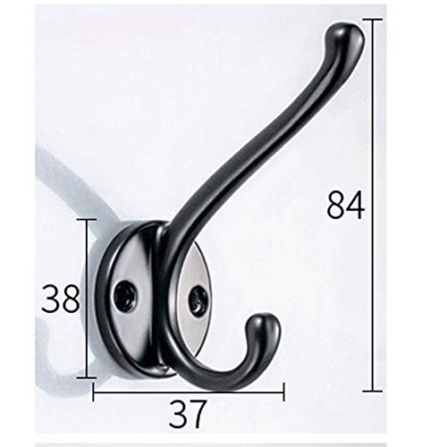 ZILZAL Metal Hooks for Hanging Hanger Wall Hanging on The Wall Behind The Door Stainless Steel Black 37 * 38 * 84Mm Coat Hook Coat Hook Single