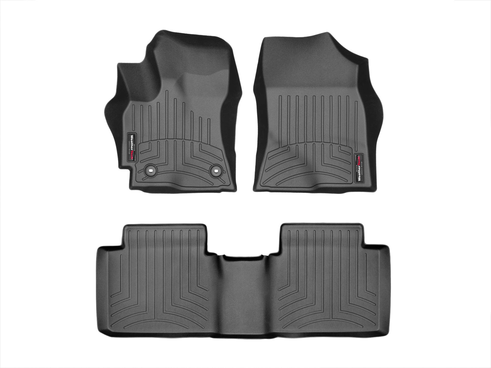 WeatherTech Custom Fit FloorLiners for Toyota Corolla - 1st & 2nd Row (4411091-445802), Black