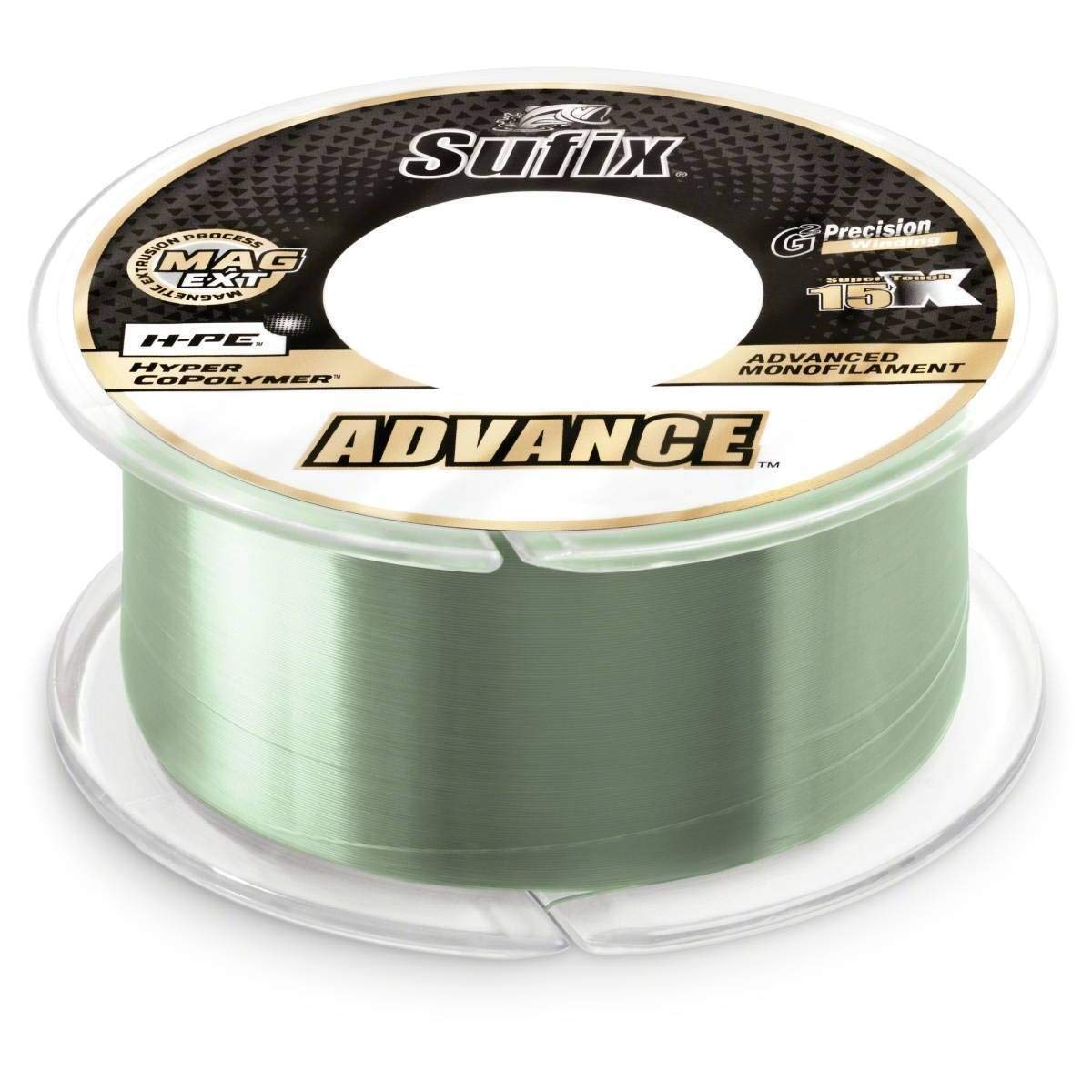 Sufix, Advance Monofilament Line, 10 lbs Tested, 012" Diameter, 330 Yards, Clear