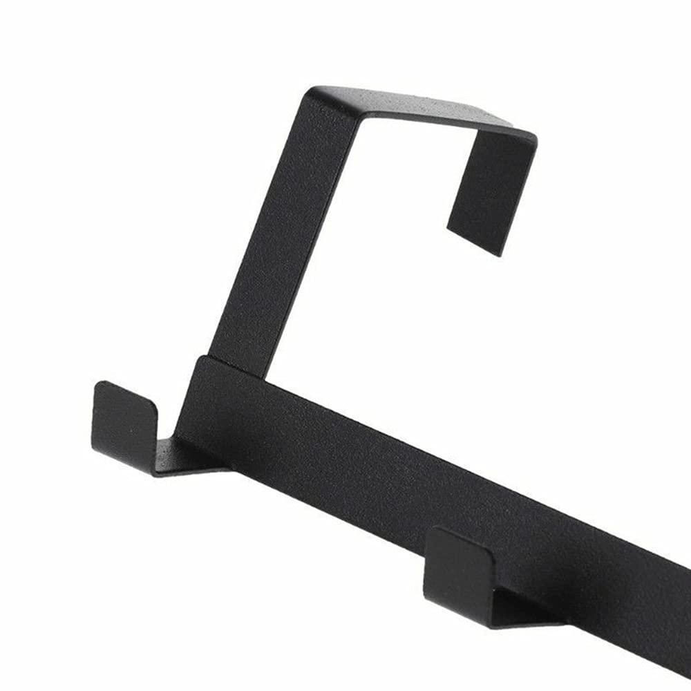 ZILZAL Metal Hooks for Hanging 2 Pcs Over The Door 5 Hooks Home Bathroom Organizer Rack Clothes Coat Hat Towel Hanger Shelf