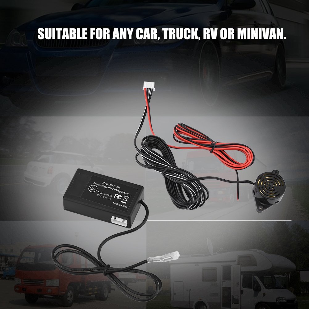 Tihebeyan Auto Electromagnetic Car Radar Sensor System, Reverse Parking Parking Reverse Backup Radar Sensor Car Electromagnetic Parking Kit