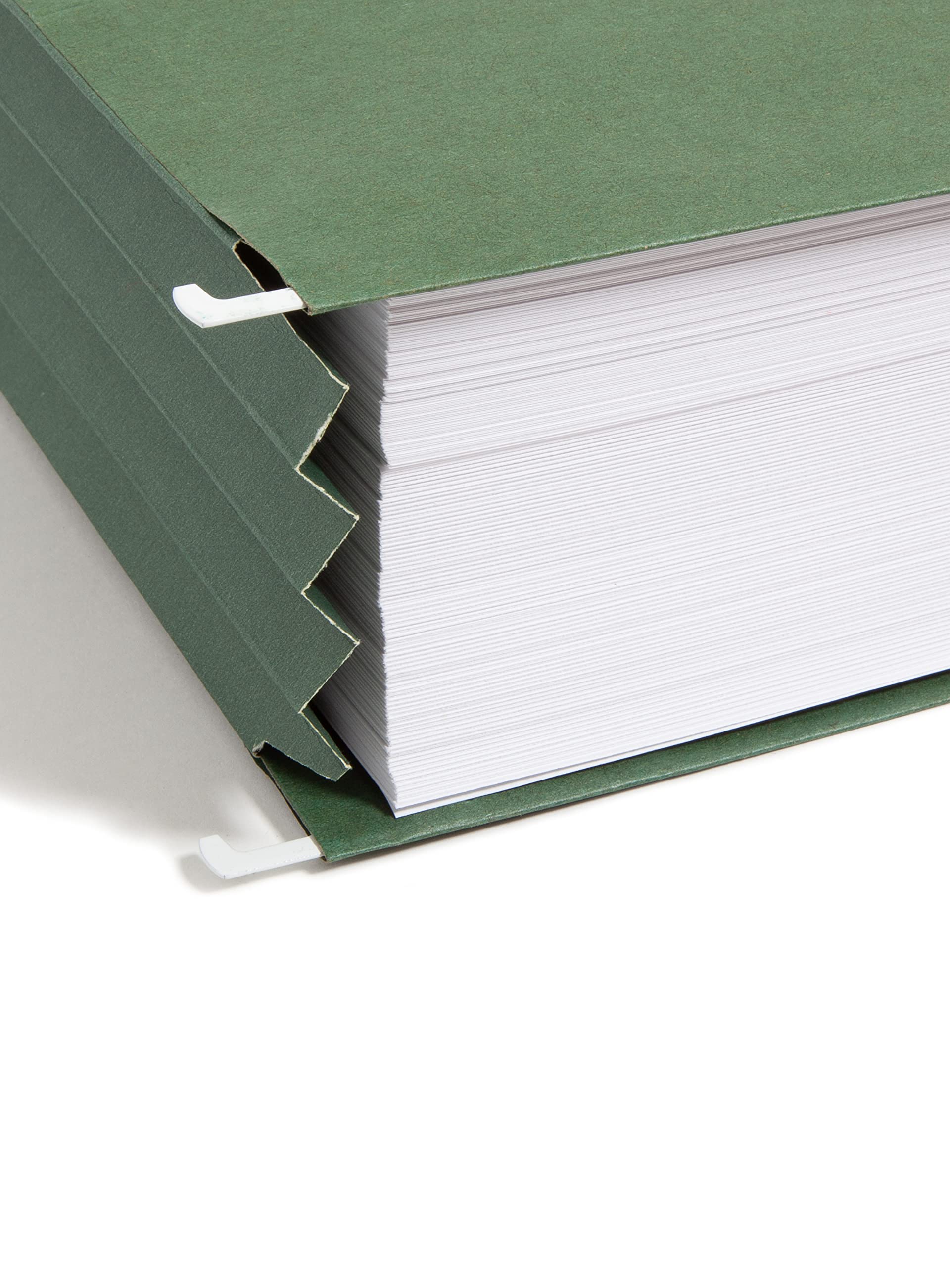 Smead 100% Recycled Hanging Pocket with Full-Height Gusset, 3-1/2" Expansion, Letter Size, Standard Green, 10 per Box (64226)