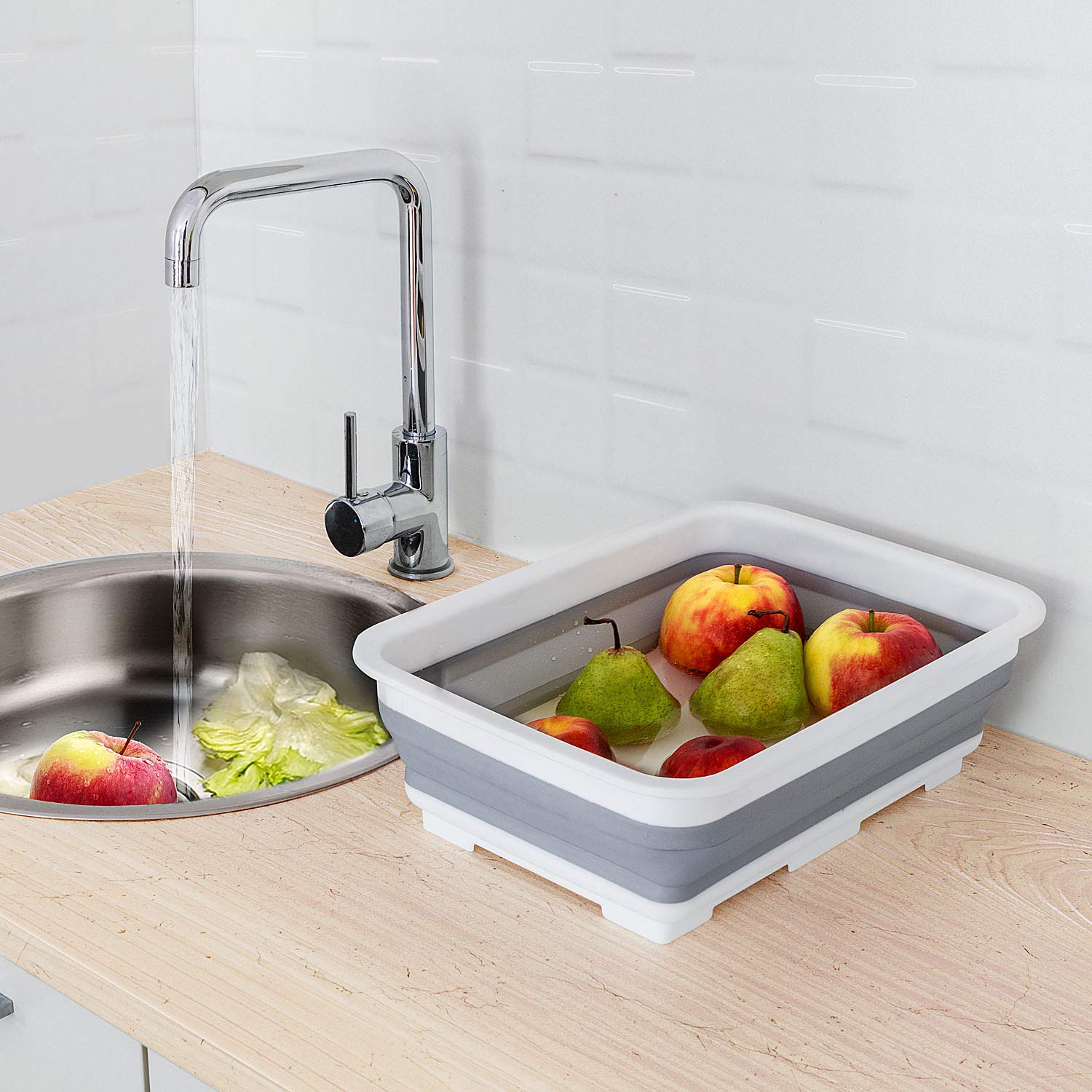 WonderWorker FOLD collapsible washing up bowl foldable 14.6X10.8X4.7