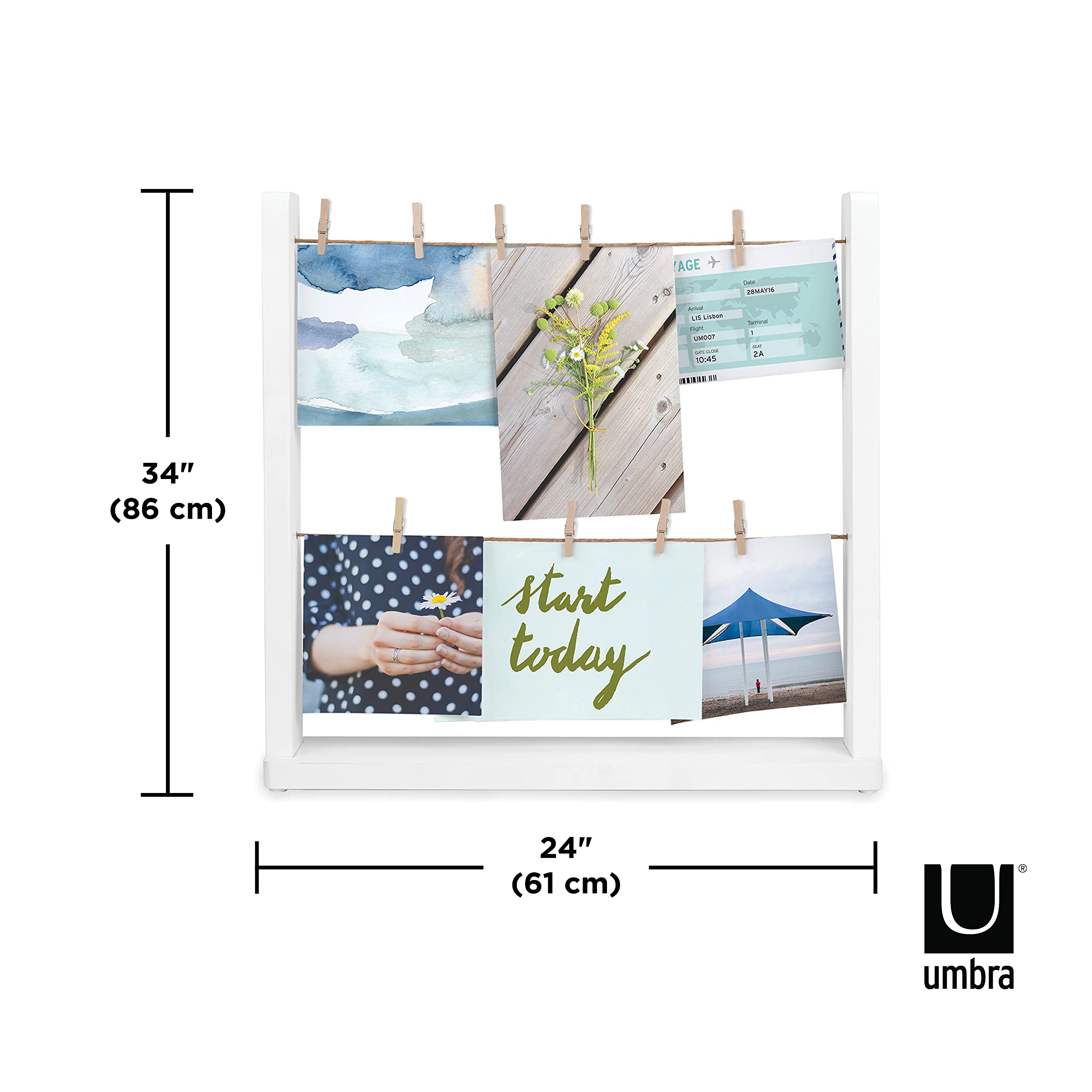 Umbra 1004415-660 Hangit Desk Photo Display, White, Desktop