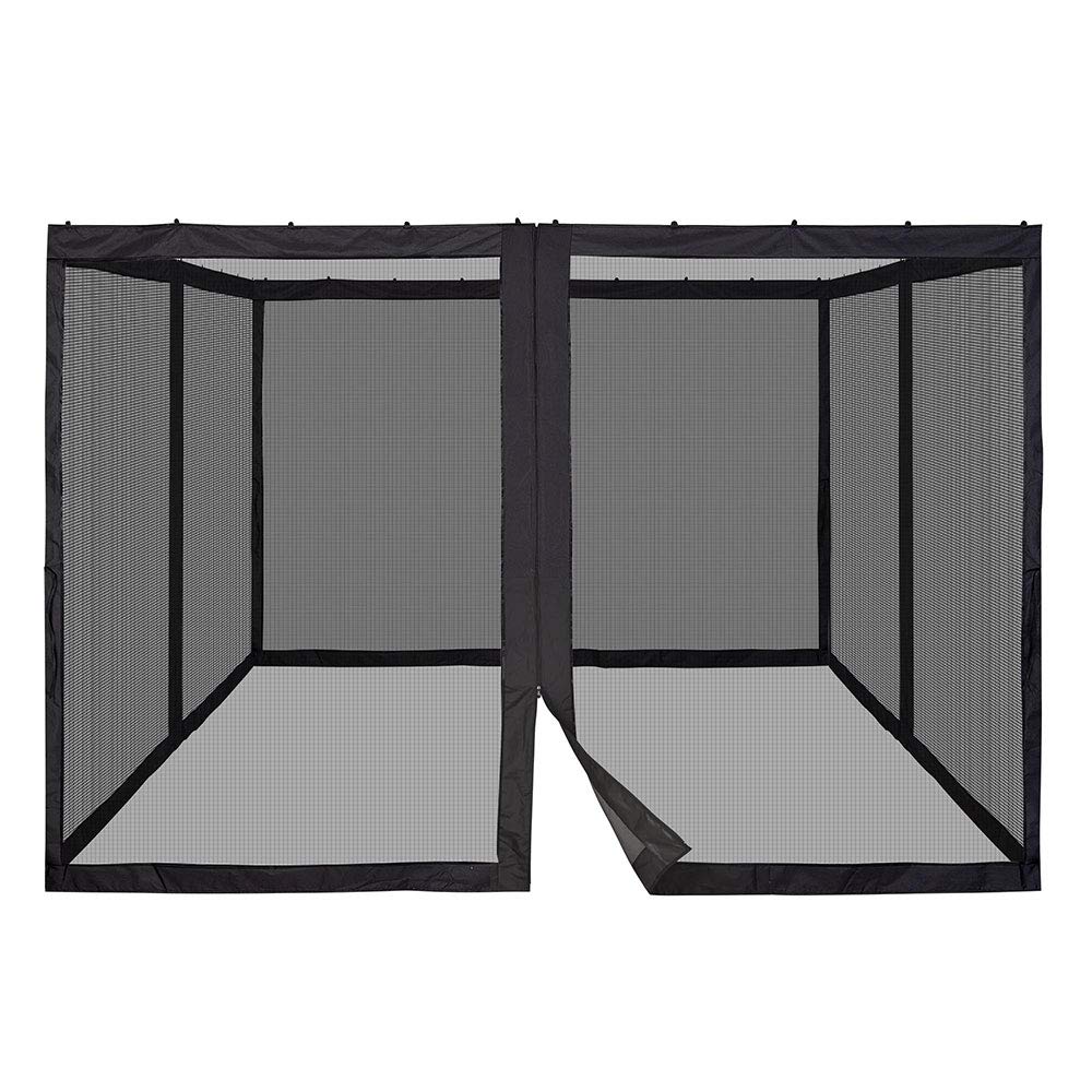 Yescom Universal Replacement Mesh Netting Screen Wall Sidewall Curtain with Zipper for 10x10ft Yard Gazebo Canopy Tent