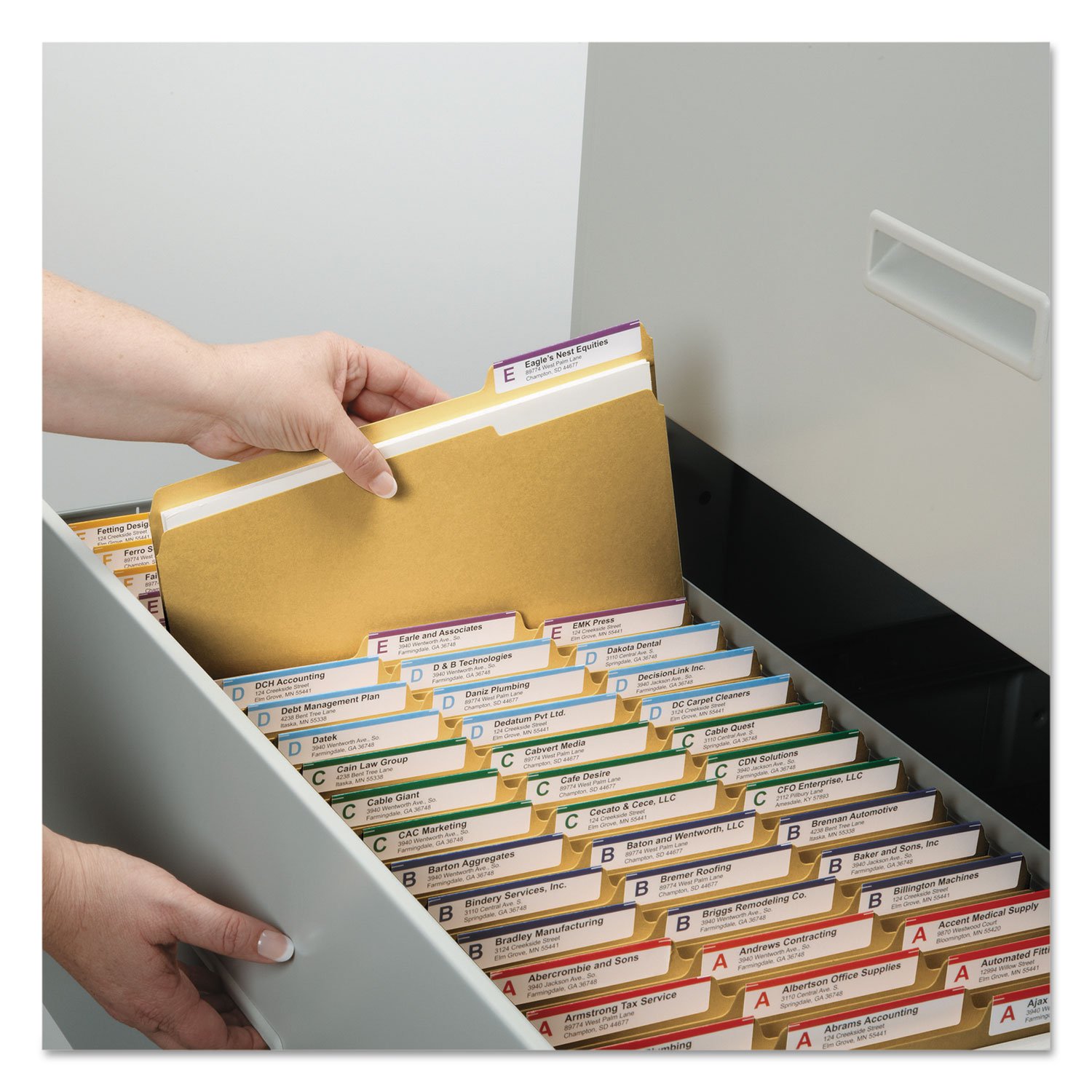Smead 17234 File Folders 1/3 Cut Reinforced Top Tab Legal Goldenrod 100/Box