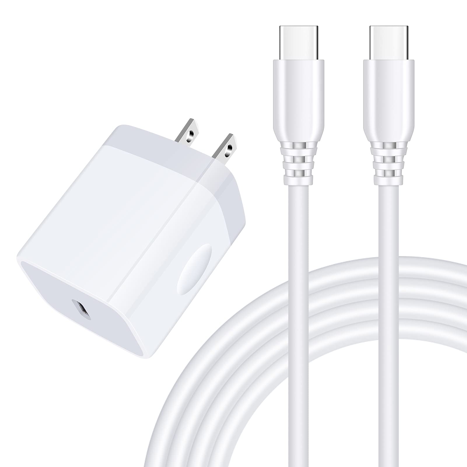 USB C Fast Samsung Charger Box 6ft C to C Cord for Galaxy A14 5G,A15 A25 A13 A54,A24 S24 S23 A03s A53 A23 S22 Ultra S21 S20 A04s Pixel 8 7a 7 Pro 6,20W Wall Android Phone Block Type C Charging Cable