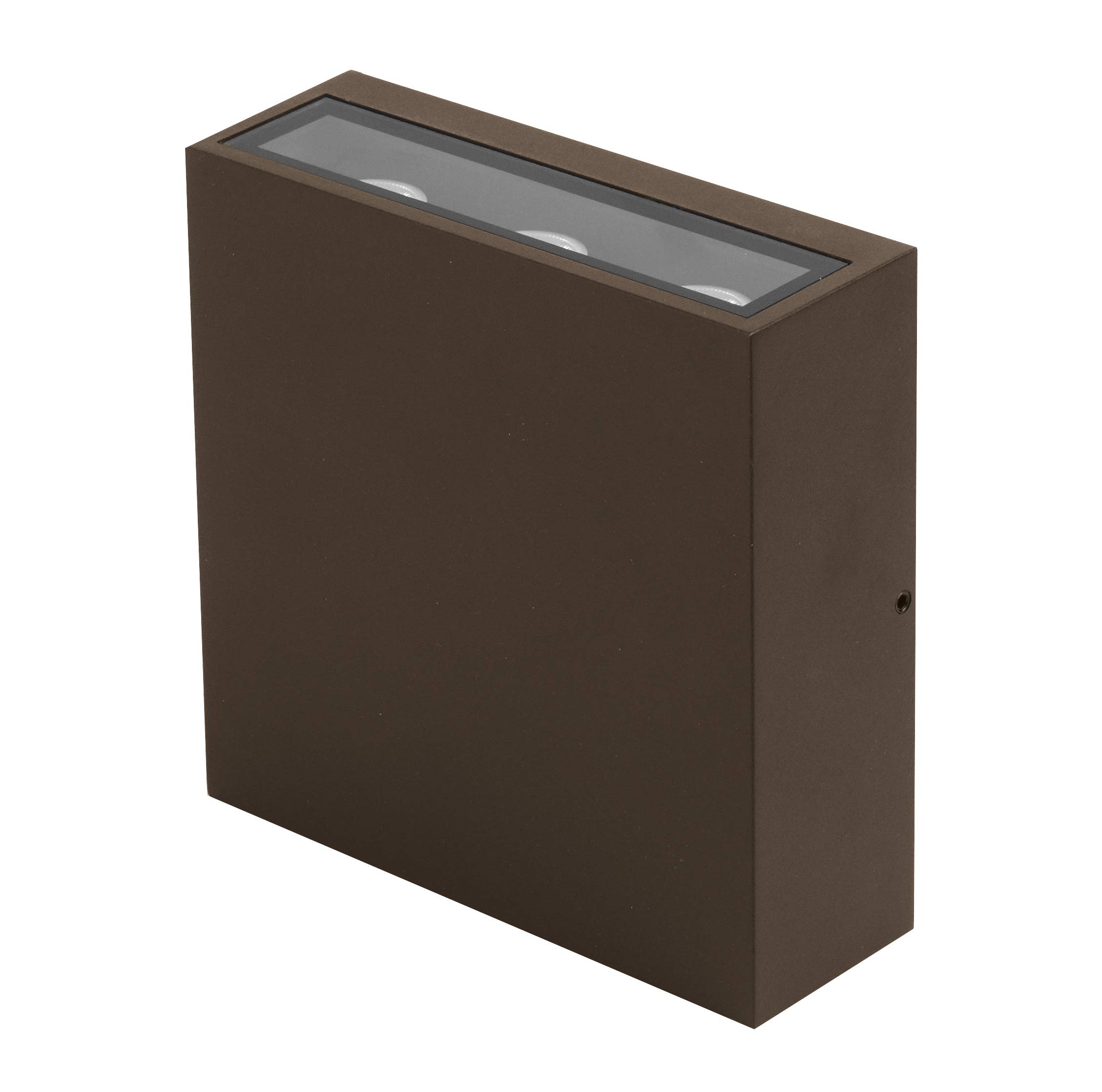 VidaLite Modern Slim LED Exterior Up/Down Wall Mounted Square Light 4000K, 410 Lumens, for Outdoor Home Garden Décor, Bronze
