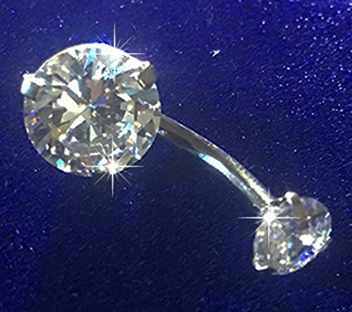 Yeelong 12mm Belly Button Rings Surgical Steel Belly Rings Diamond Belly Piercing Navel Rings for Women