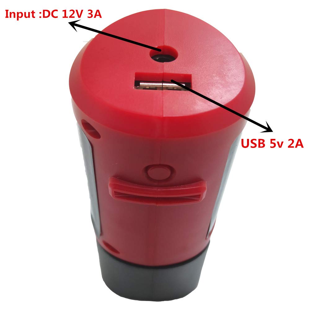 USB Power Source for Milwaukee 49-59-1201 M12 N12 USB Power Charger Adaptor 10.8V/12V Heated Jackets Li-Ion Battery USB Device Charging Adapter LaiPuDuo -Battery Not Included