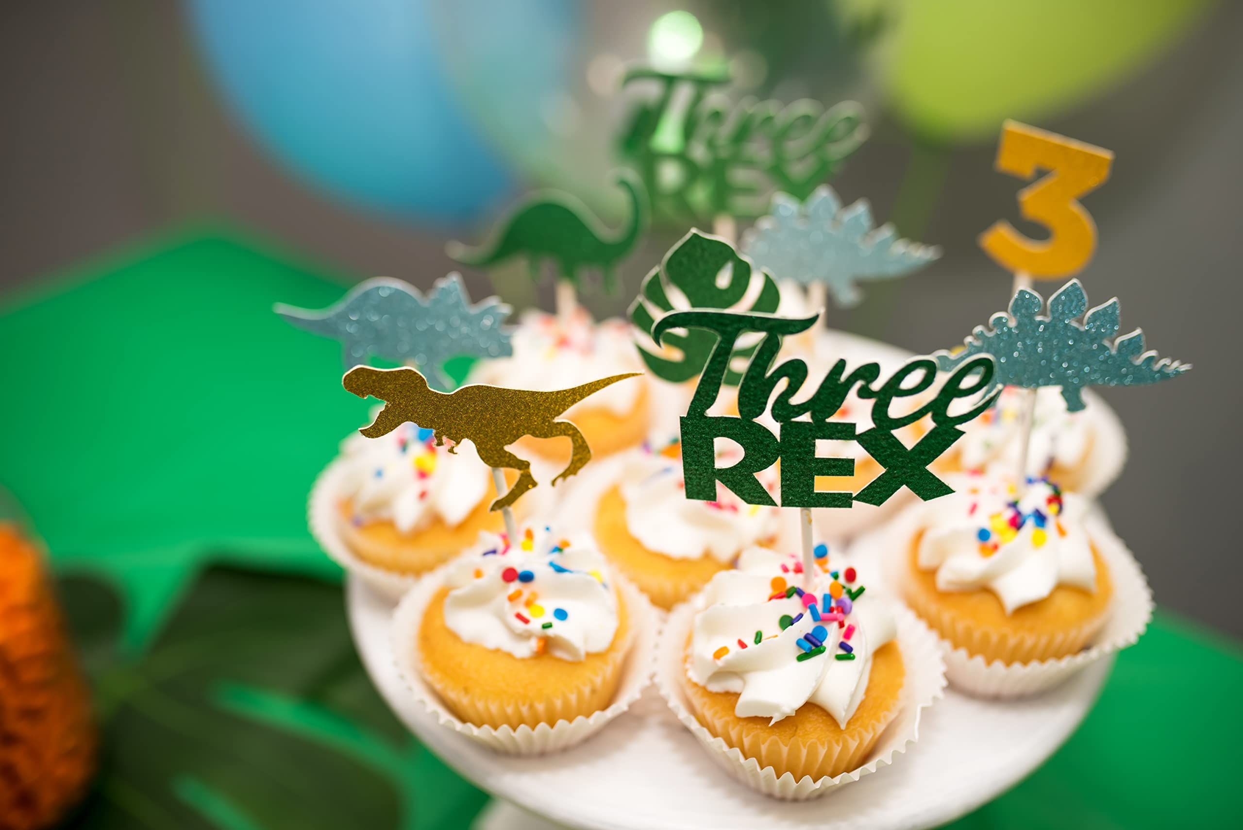 Three Rex Birthday Party Decorations - 3 rex birthday decorations boys w/ 2 dinosaur birthday banner - three rex balloons - 3rd birthday decorations for boys - three rex birthday party decorations boy