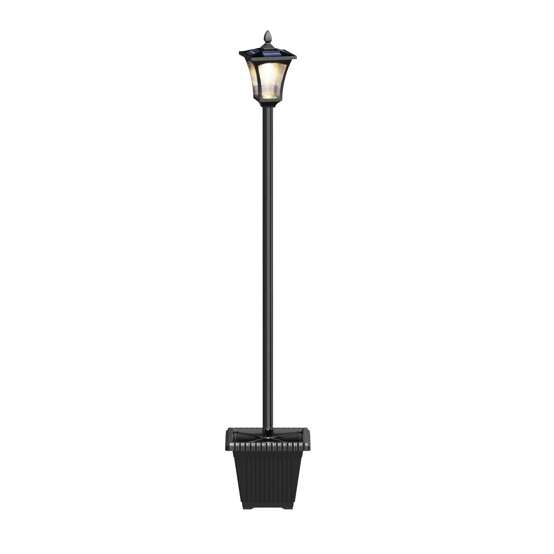 Timechee 71.5 Inch Solar Lamp Post Light with Planter, Upgrade Outdoor Waterproof Solar Post Lights, Solar Powered Garden Street Lights for Lawn, Pathway, Backyard, Patio, Driveway (71.5 Inch)