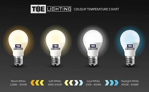TBE LIGHTING 9w G23 2-Pin CFL Energy Saving Lamps - Cool White 4000K, 8000 Hour Life, 540 Lumen (6-Pack)